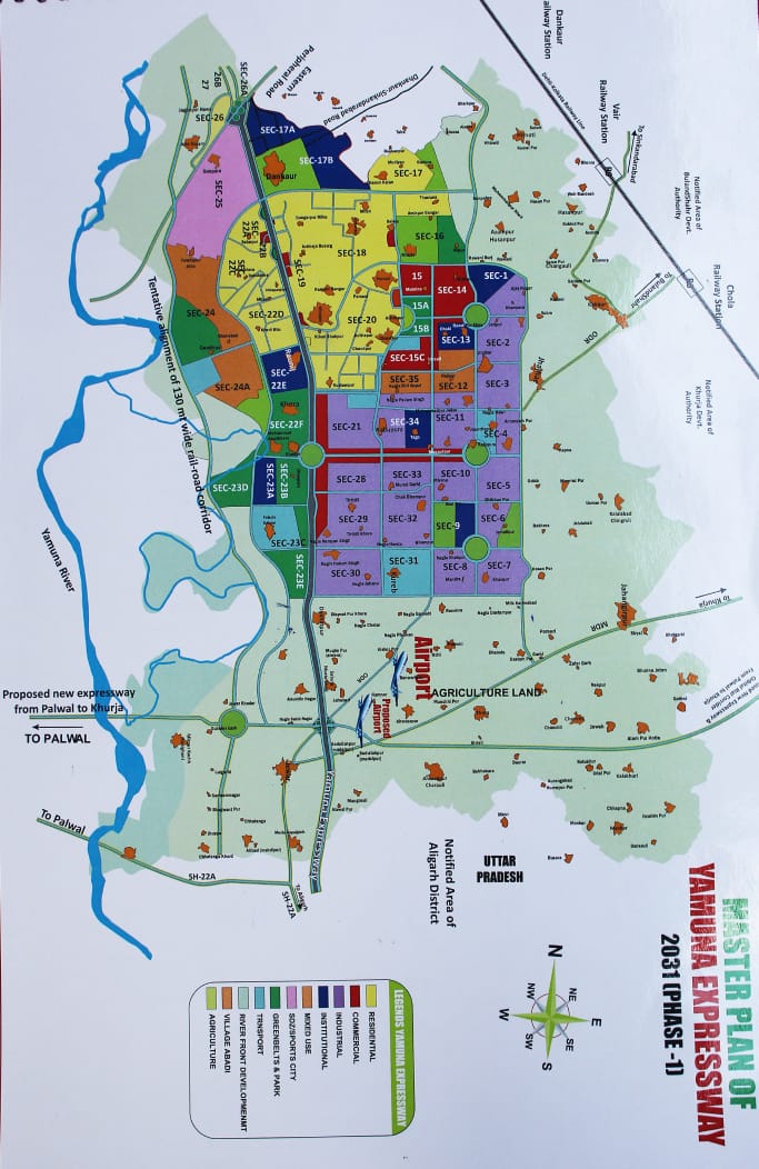 map of sector-18 & 20 of yamuna expressway authority – Yamuna Expressway